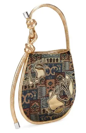 BEHNO Ina Mini Potli Bag - Gold/multi
