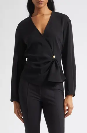 Veronica Beard Drew Surplice Top