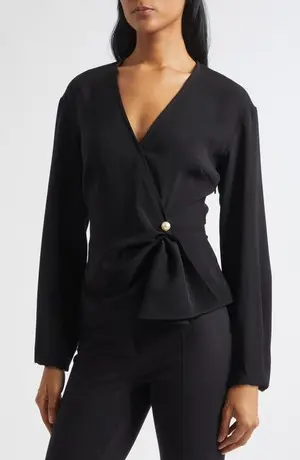 Veronica Beard Drew Surplice Top