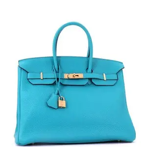Hermès Birkin Handbag Togo With Gold Hardware 35 - Blue