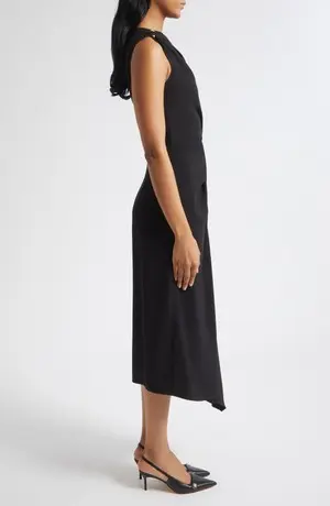 Veronica Beard Freja Sleeveless Twist Midi Dress
