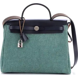 Hermès Herbag Zip Criss Viking Toile And Leather 31 - Green
