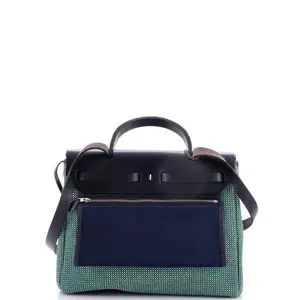 Hermès Herbag Zip Criss Viking Toile And Leather 31 - Green