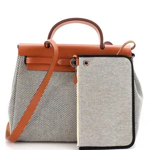 Hermès Herbag Zip Criss Viking Toile And Leather 31