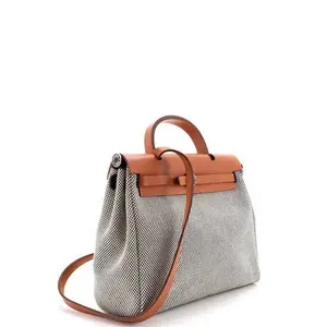 Hermès Herbag Zip Criss Viking Toile And Leather 31