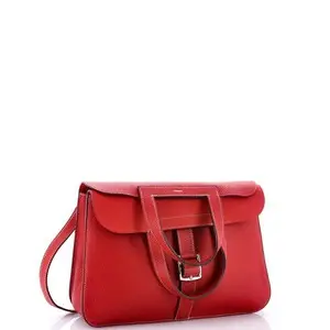 Hermès Halzan Bag Clemence 31 - Red
