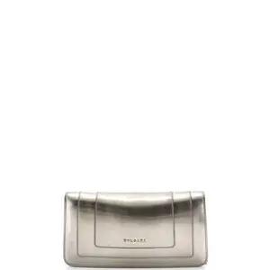 BVLGARI Serpenti Forever Chain Clutch Metallic Leather