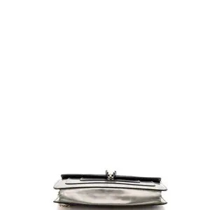 BVLGARI Serpenti Forever Chain Clutch Metallic Leather