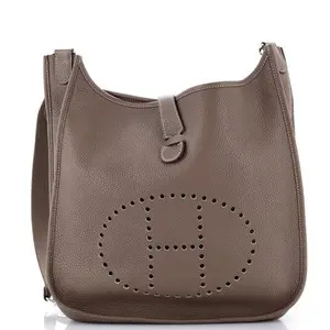 Hermès Evelyne Bag Gen Iii Clemence Gm - Grey