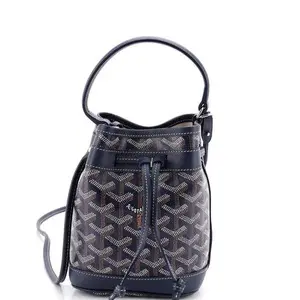 Goyard Petit Flot Bucket Bag Coated Canvas Mini - Blue