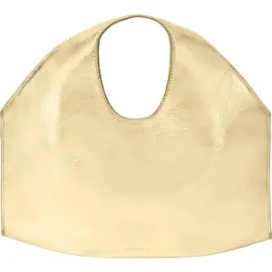 BEHNO Le Sac Metallic Leather Bag - Gold