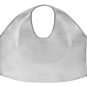 BEHNO Le Sac Metallic Leather Bag - Silver