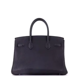 Hermès Birkin Handbag Fjord With Palladium Hardware 30 - Black