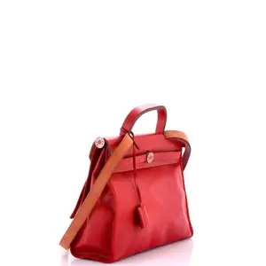 Hermès Herbag Zip Berline Vache Canvas And Leather 31