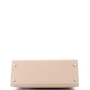 Hermès Kelly Handbag Light Epsom With Palladium Hardware 28
