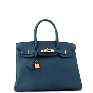 Hermès Birkin Handbag Epsom With Gold Hardware 30 - Blue
