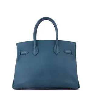 Hermès Birkin Handbag Epsom With Gold Hardware 30 - Blue