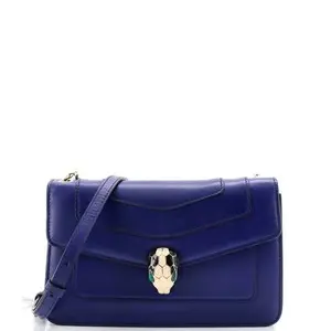 BVLGARI Serpenti Crossbody Bag Leather Small - Blue