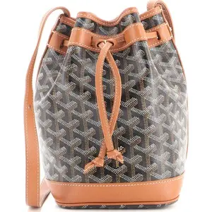 Goyard Petit Flot Bucket Bag Coated Canvas Pm - Brown