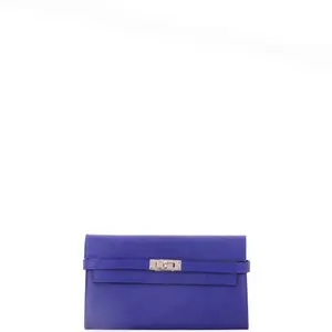 Hermès Kelly Wallet Epsom Long - Blue