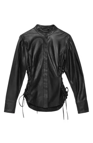 ALLSAINTS Evanna Leather Shirt