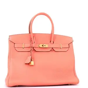 Hermès Birkin Handbag Pink Clemence With Gold Hardware 35