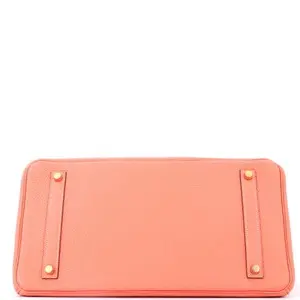 Hermès Birkin Handbag Pink Clemence With Gold Hardware 35