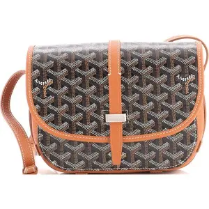 Goyard Belvedere Iii Messenger Bag Coated Canvas With Leather Pm - Brown