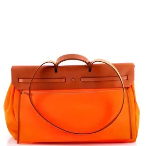 Hermès Herbag Cabine Toile And Leather