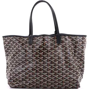 Goyard Saint Louis Tote Coated Canvas Pm - Black