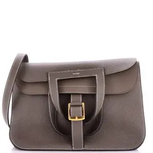Hermès Halzan Bag Clemence 31 - Grey