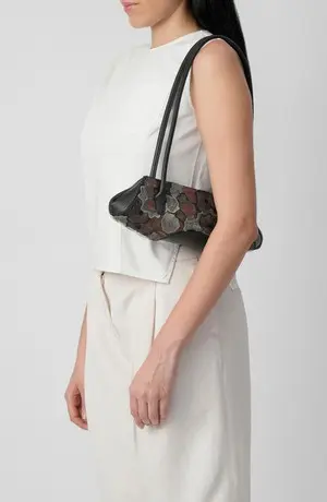BEHNO Elizabeth Mini Baguette Bag - Black/multi