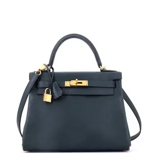 Hermès Kelly Handbag Evercolor With Gold Hardware 28 - Green