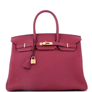 Hermès Birkin Handbag Togo With Gold Hardware 35 - Red