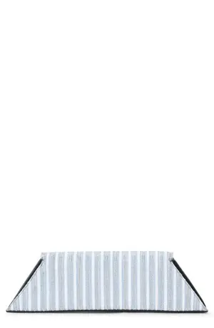 BEHNO Diana Floral Leather Clutch Black/blue