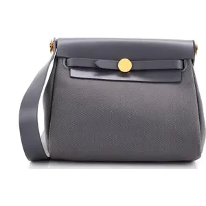 Hermès Herbag Zip Toile And Leather 20 - Grey