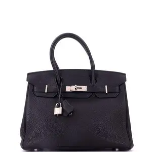 Hermès Birkin Handbag Togo With Palladium Hardware 30 - Black