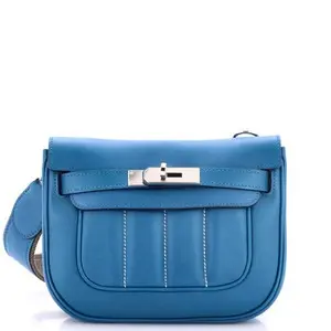 Hermès Berline Bag Swift 21 - Blue