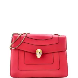BVLGARI Serpenti Forever Square Shoulder Bag Leather Large