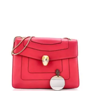 BVLGARI Serpenti Forever Square Shoulder Bag Leather Large