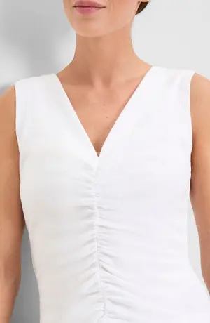 Michael Stars Lune Shirred Front Tank - White
