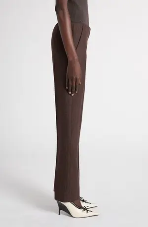 Alexander McQueen Striped Wool Cigarette Trousers
