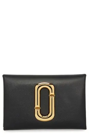 Marc Jacobs Scene Snap Leather Card Holder - Black
