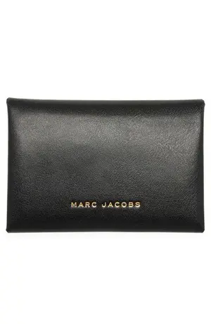 Marc Jacobs Scene Snap Leather Card Holder - Black