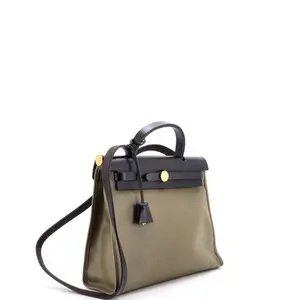 Hermès Herbag Zip Berline Vache Canvas And Leather 31