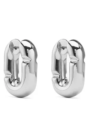 Marc Jacobs Pop J Marc Huggie Hoop Earrings - Silver