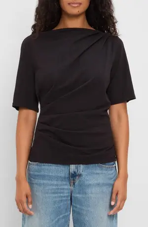 Michael Stars Asymmetrical Pleat T-shirt