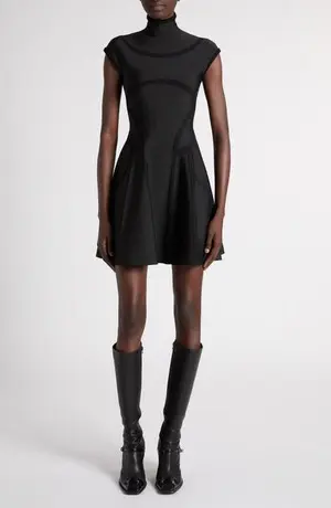 Alexander McQueen Panelled Silk Minidress