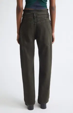 Eckhaus Latta Shadow Double Waist Straight Leg Jeans