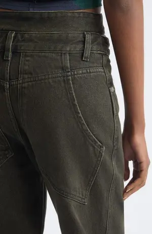Eckhaus Latta Shadow Double Waist Straight Leg Jeans